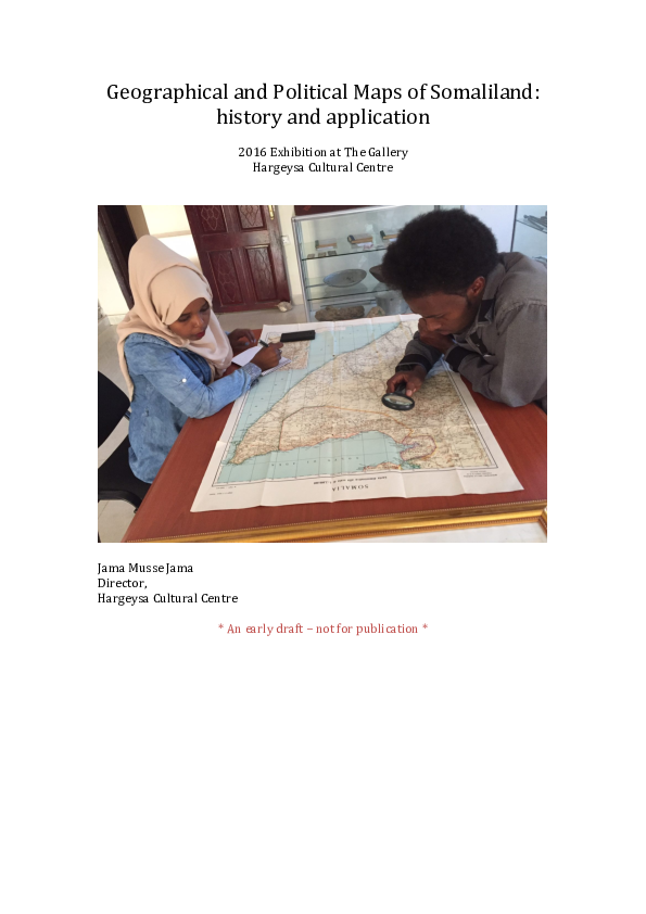 (PDF) Geographical and Political Maps of Somaliland: history and ...