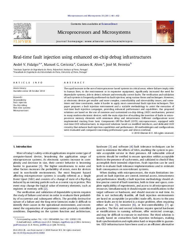 Pdf Real Time Fault Injection Using Enhanced On Chip Debug
