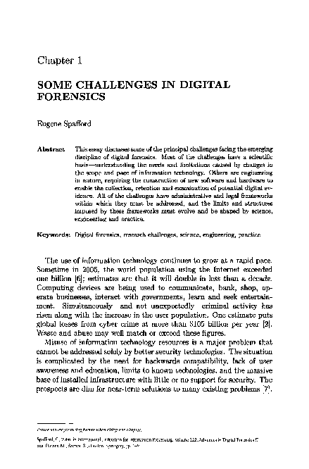 (PDF) Some Challenges in Digital Forensics