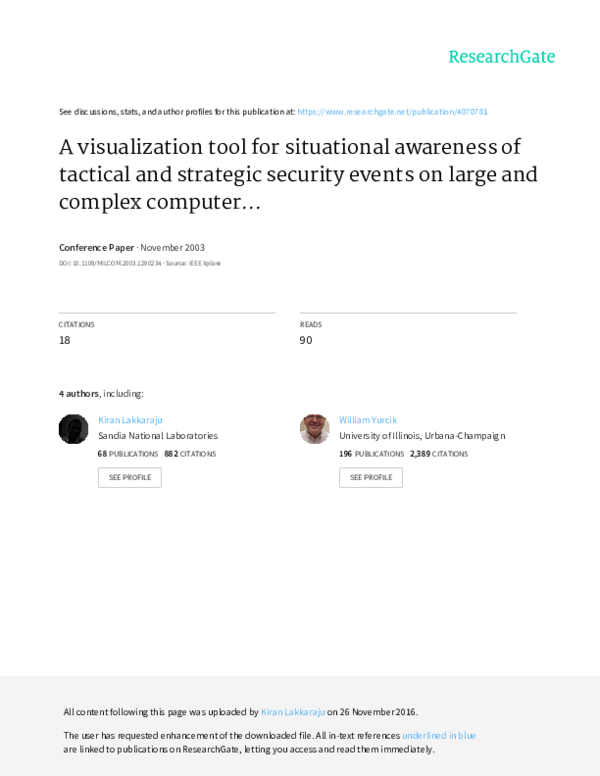 (PDF) A visualization tool for situational awareness of tactical and ...