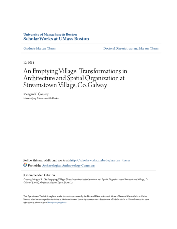 (PDF) An Emptying Village: Transformations in Architecture and Spatial ...