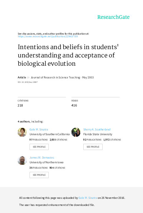 (PDF) Intentions and beliefs in students' understanding and acceptance ...