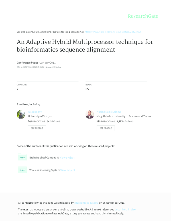 (PDF) An Adaptive Hybrid Multiprocessor technique for bioinformatics ... (PDF) An Adaptive Hybrid Multiprocessor technique for bioinformatics ...