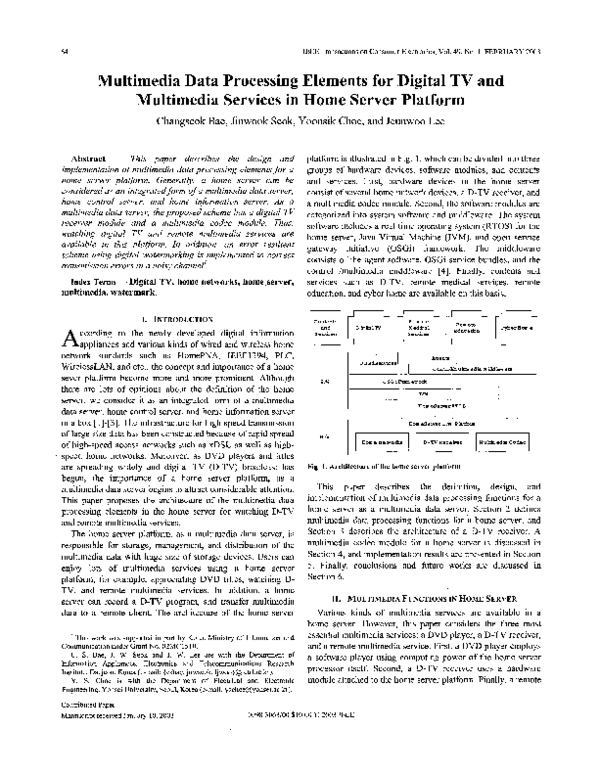 (PDF) Multimedia data processing elements for digital TV and multimedia ...