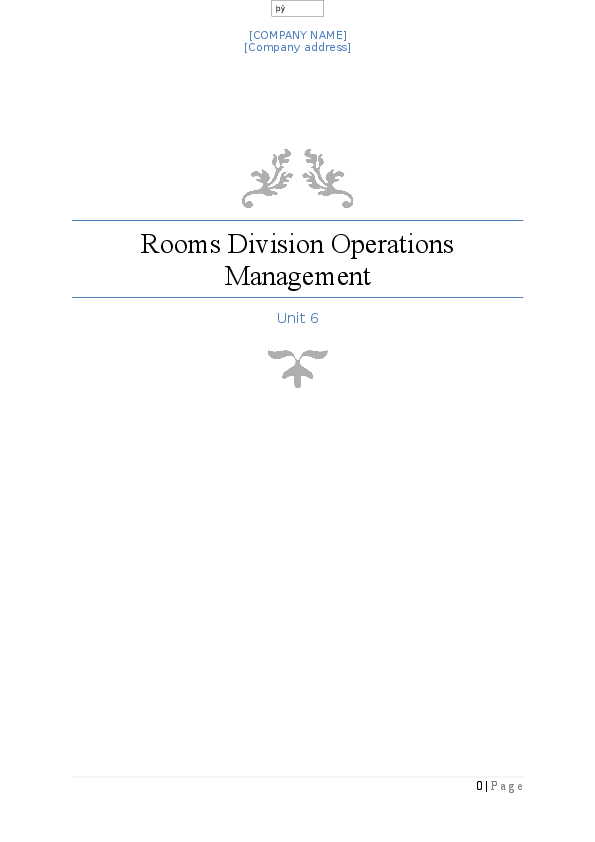 (DOC) Rooms Division Operations Management