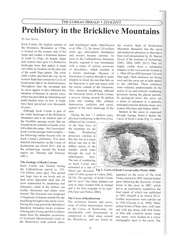 (PDF) Moore, S. 2014. A brief outline on the prehistory of Kesh Corran ...