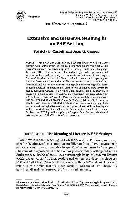 Reading Intensive And Extensive Reading OptiLingo: Language App