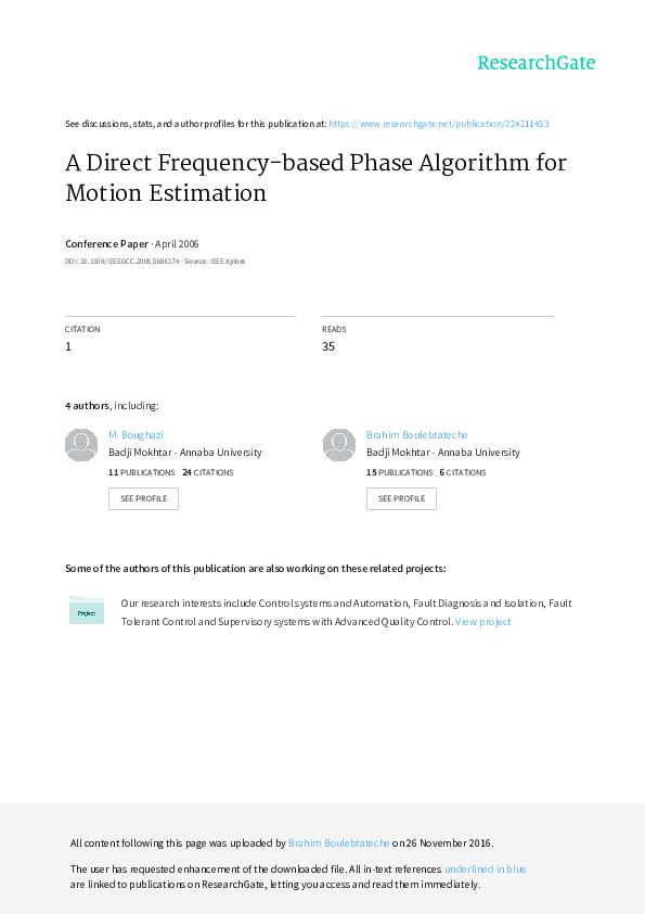 (PDF) A New Motion Estimation Method Using Frequency Components | Hsuehming Hang - Academia.edu