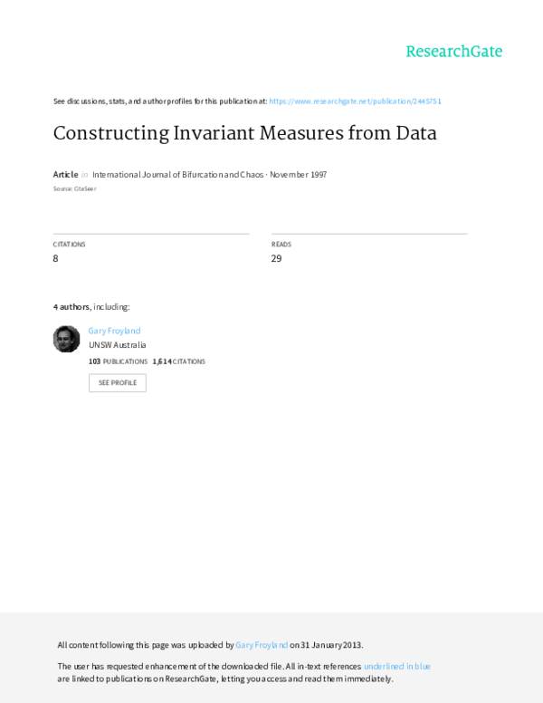 (PDF) Making the Computation of Approximations of Invariant Measures ...