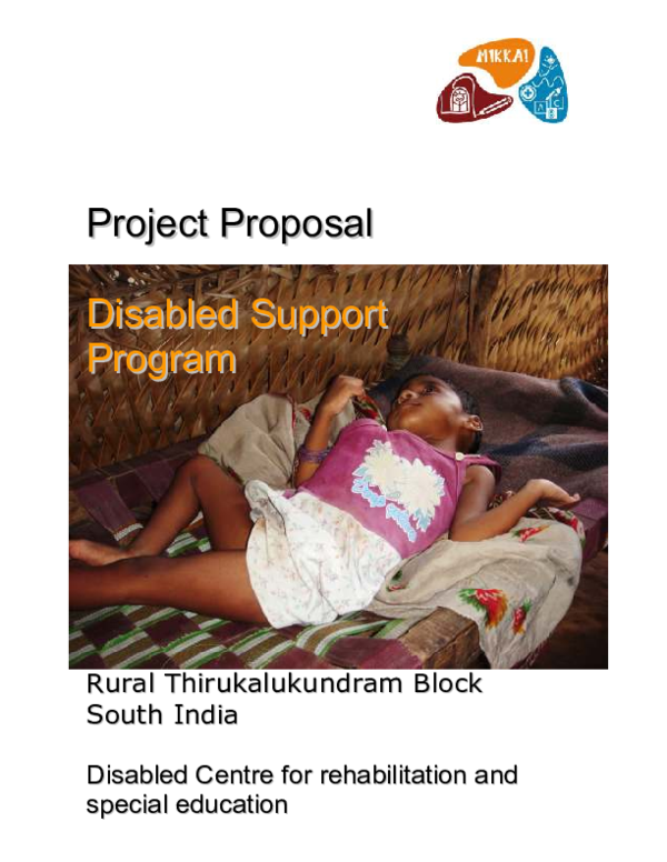 (PDF) Project Proposal for disable children
