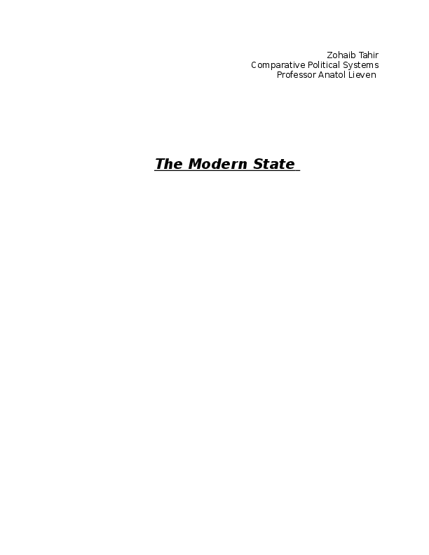 (DOC) Modern State and its Characteristics.docx