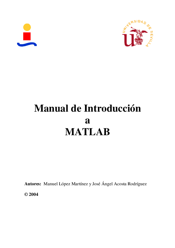 (PDF) Manual de Introducción a MATLAB