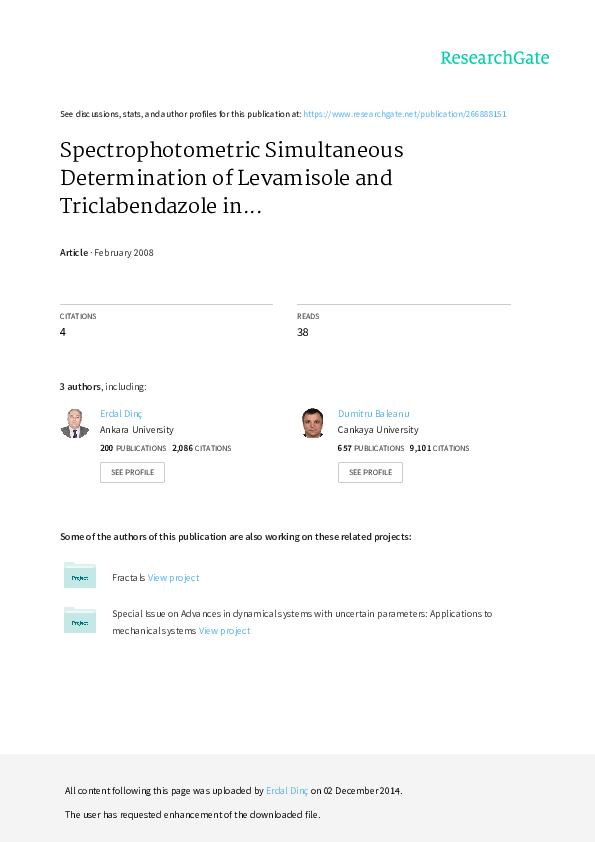 Pdf Spectrophotometric Simultaneous Determination Of Ramipril And Telmisartan In Combined