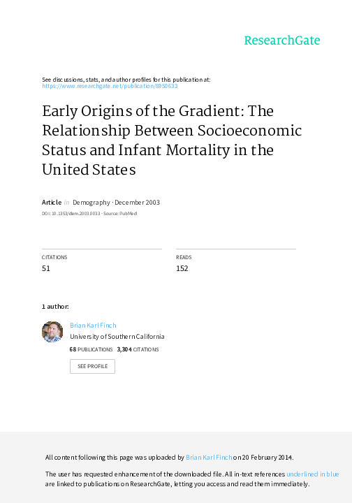(PDF) Early origins of the gradient: the relationship between ...