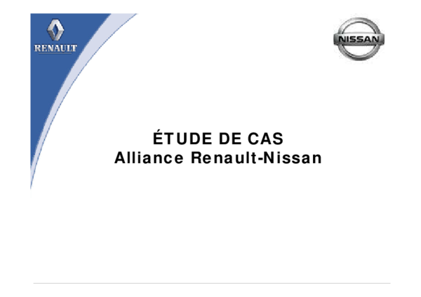 (PDF) ÉTUDE DE CAS Alliance Renault-Nissan
