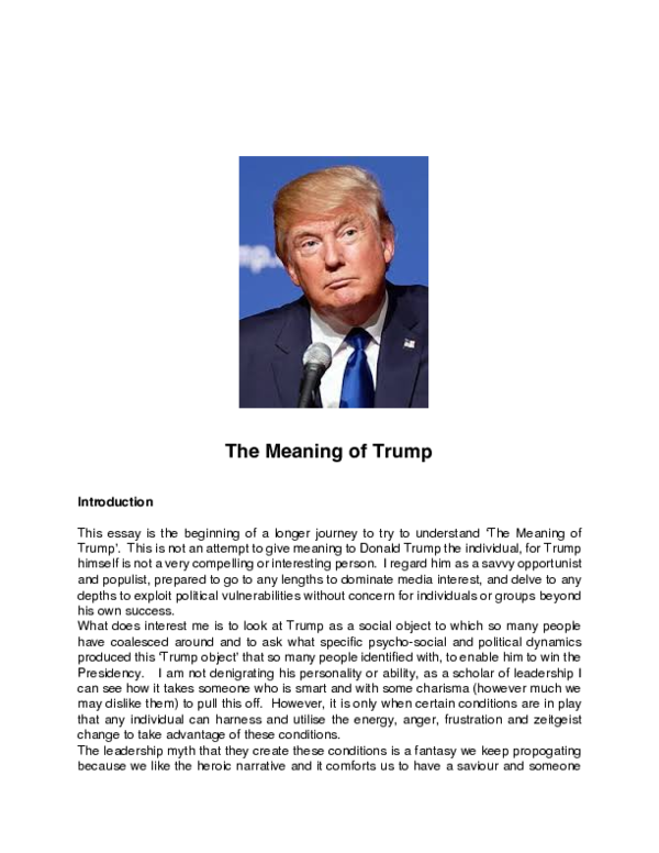 (PDF) The Meaning of Trump