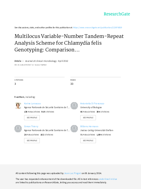 Pdf Multilocus Variable Number Tandem Repeat Analysis Of Vibrio