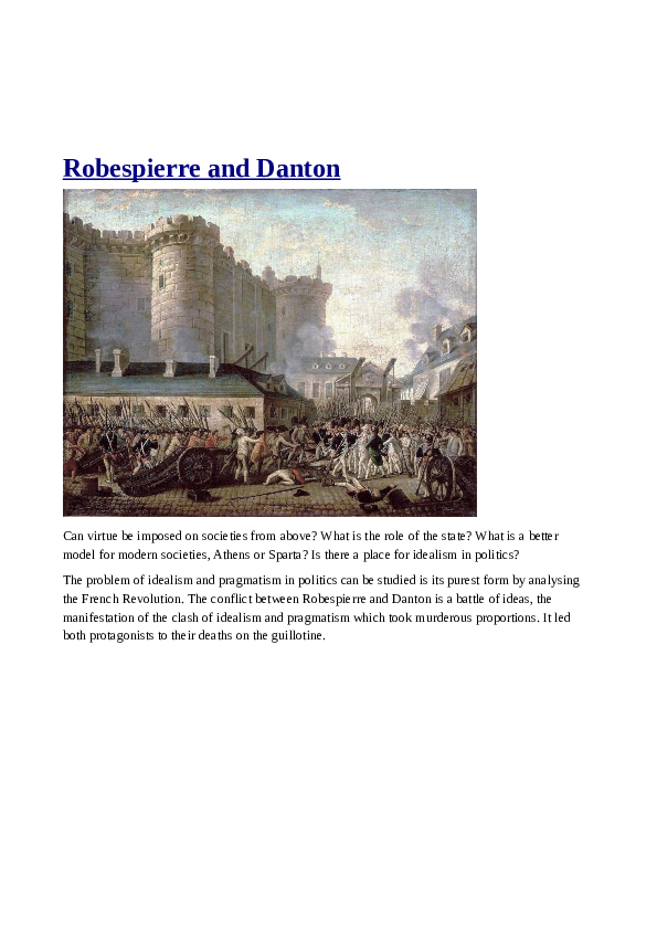 Robespierre and Danton