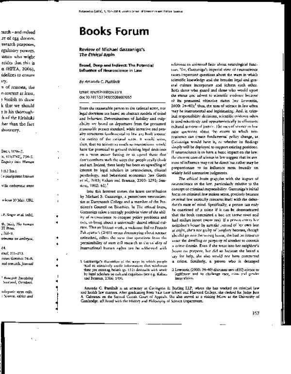 (PDF) Broad, Deep and Indirect: The Potential Influence of Neuroscience ...