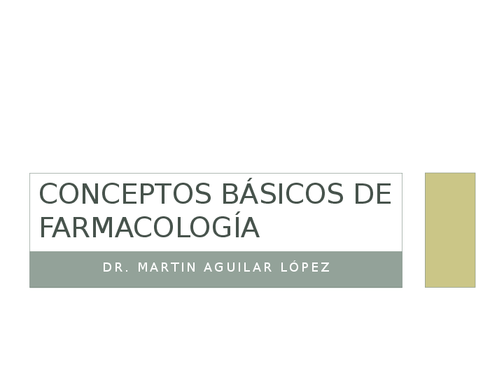 (PPT) Conceptos básicos de farmacología