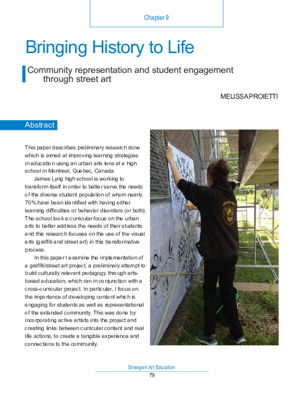 (PDF) Bringing History to Life: Community Representation and Student ...