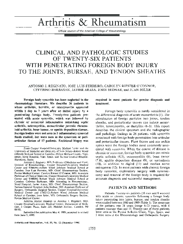 (PDF) An unusual bone reaction to a retained organic foreign body in ...