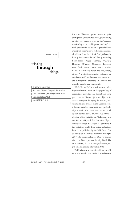 (PDF) Thinking through Things