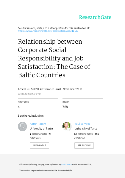 (PDF) Relationship between Corporate Social Responsibility and Corporate Governance