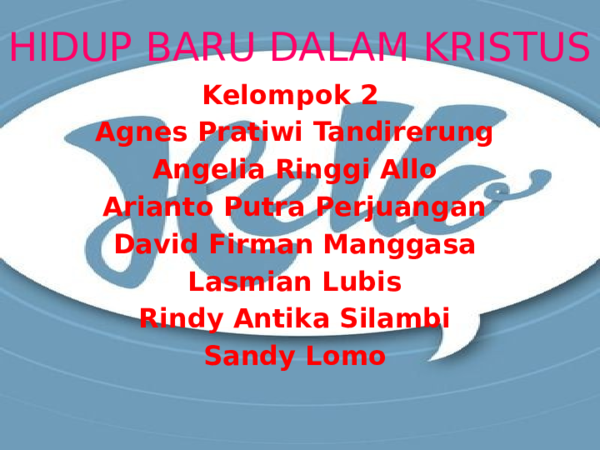 (PPT) HIDUP BARU DALAM KRISTUS