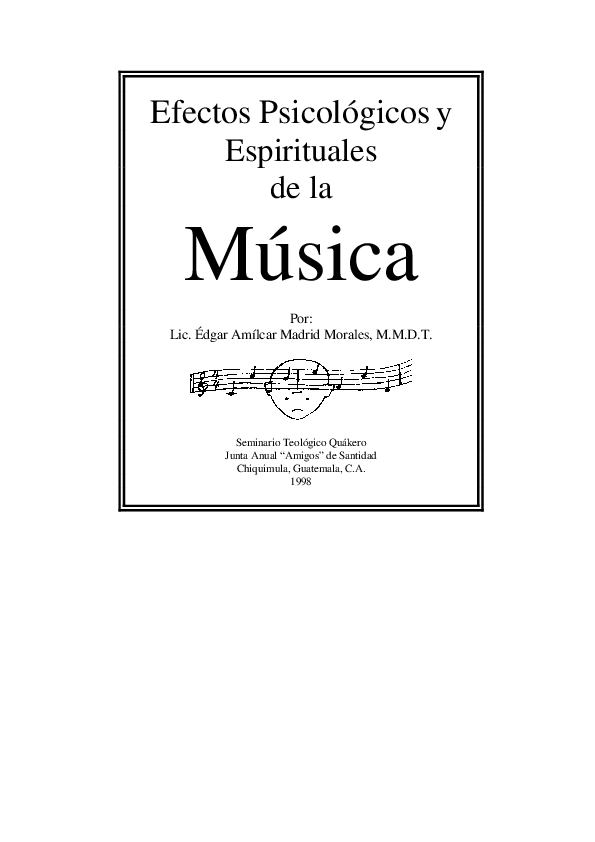 (PDF) Efectos Psicológicos y Espirituales de la musica