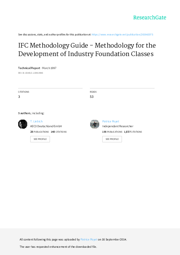 (PDF) IFC Methodology Guide - Methodology for the Development of ...