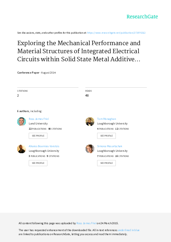 (PDF) Exploring the Mechanical Performance and Material Structures of ...