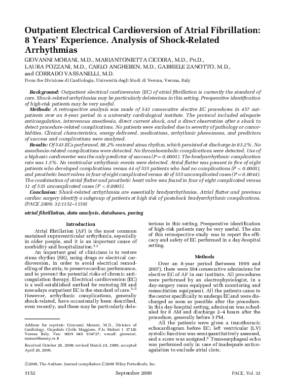 (PDF) Study on atrial fibrillation recidivity after electrical ...