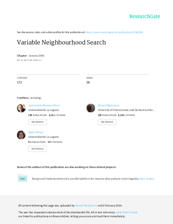 (PDF) Variable Neighbourhood Search