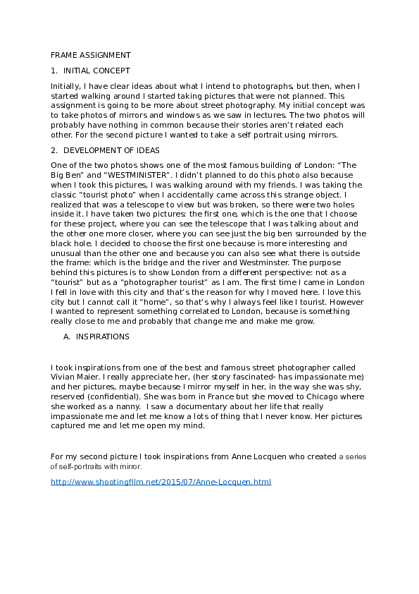 (DOC) FRAME ASSIGNMENT