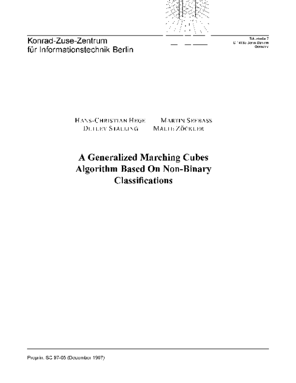 Pdf A Generalized Marching Cubes Algorithm Based On Non Binary