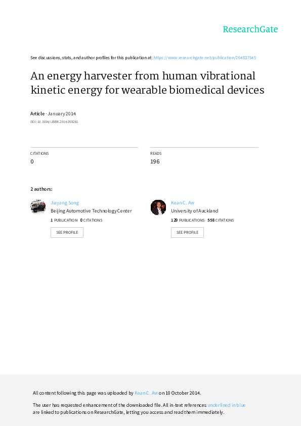 (PDF) An energy harvester from human vibrational kinetic energy for ...
