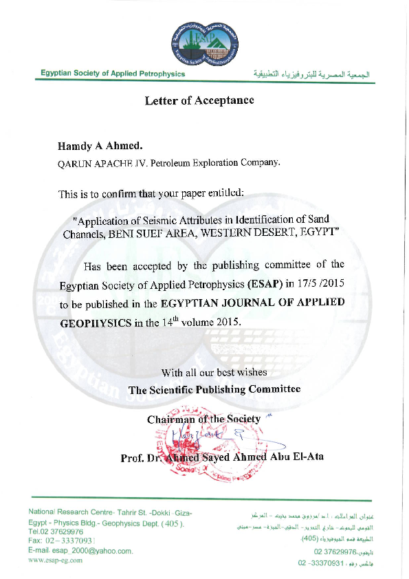 (PDF) Application of Seismic attributes in identification of sand channels (PDF) Application of Seismic attributes in identification of sand channels