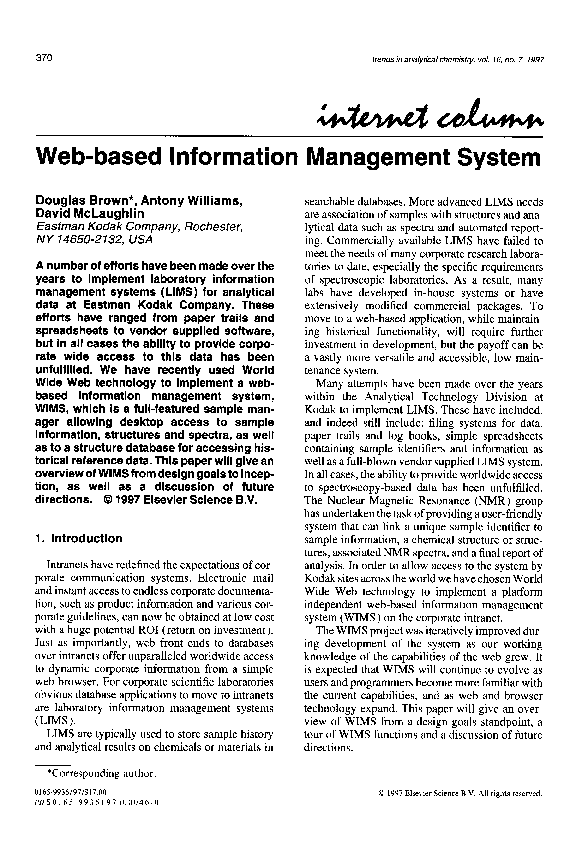 (PDF) Web-based information management system