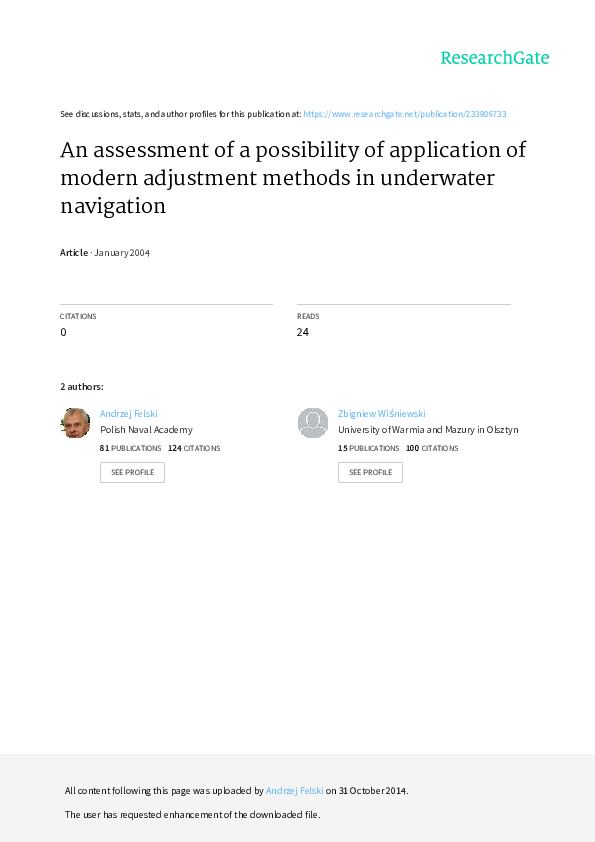 (PDF) An assessment of a possibility of application of modern ...