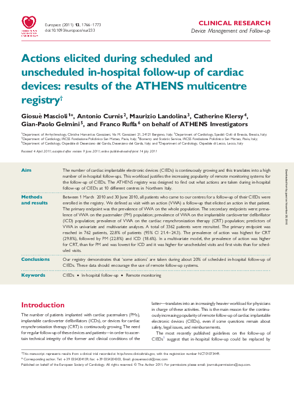(PDF) Actions elicited during scheduled and unscheduled in-hospital ...