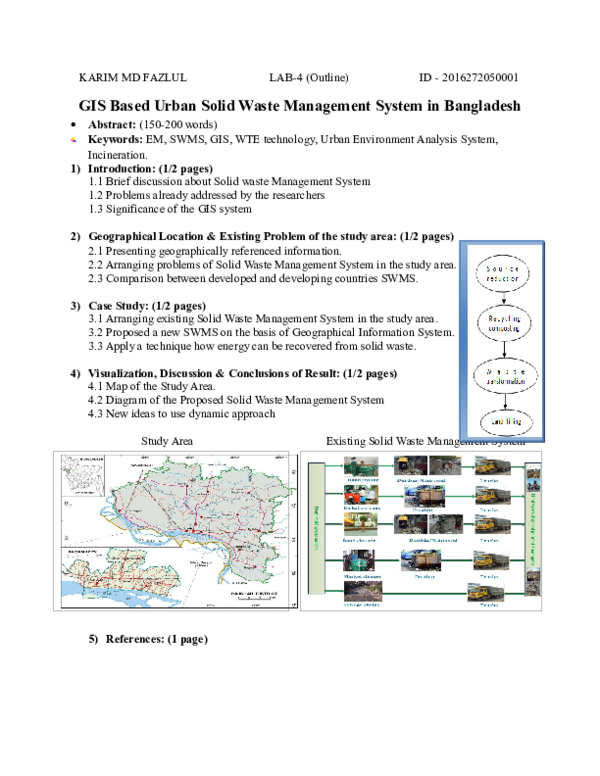(DOC) GIS Based Urban Solid Waste Management System in Bangladesh