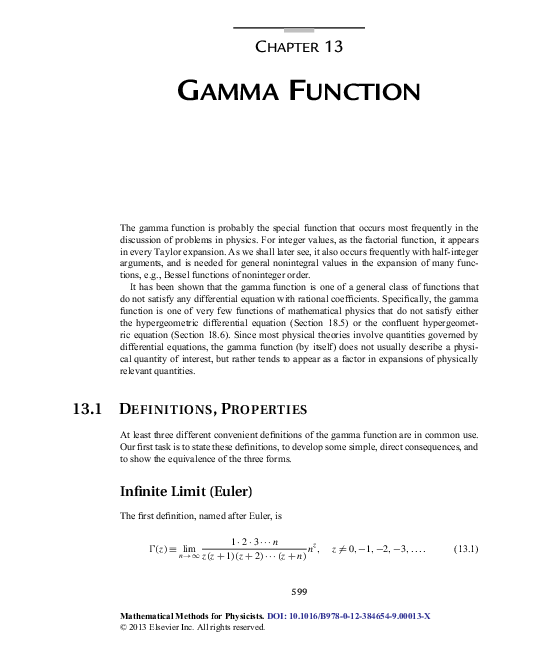 (PDF) GAMMA FUNCTION