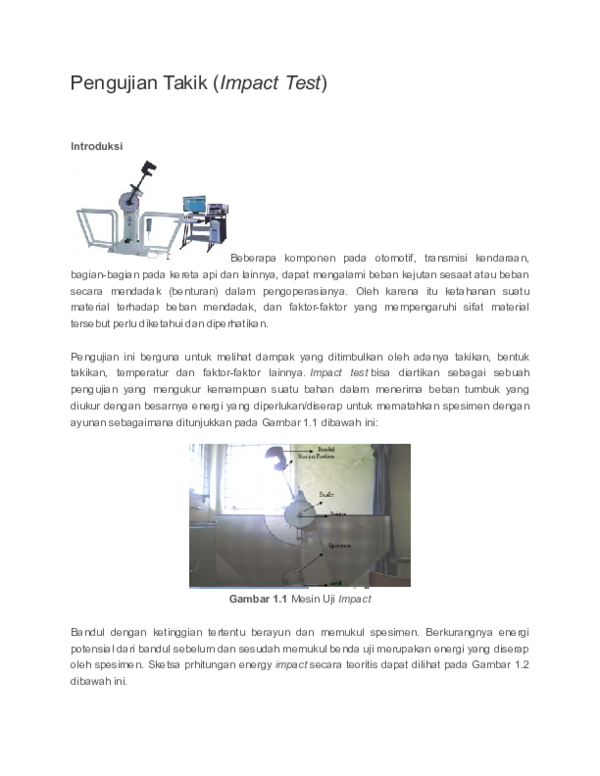 (DOC) Pengujian Takik (Impact Test