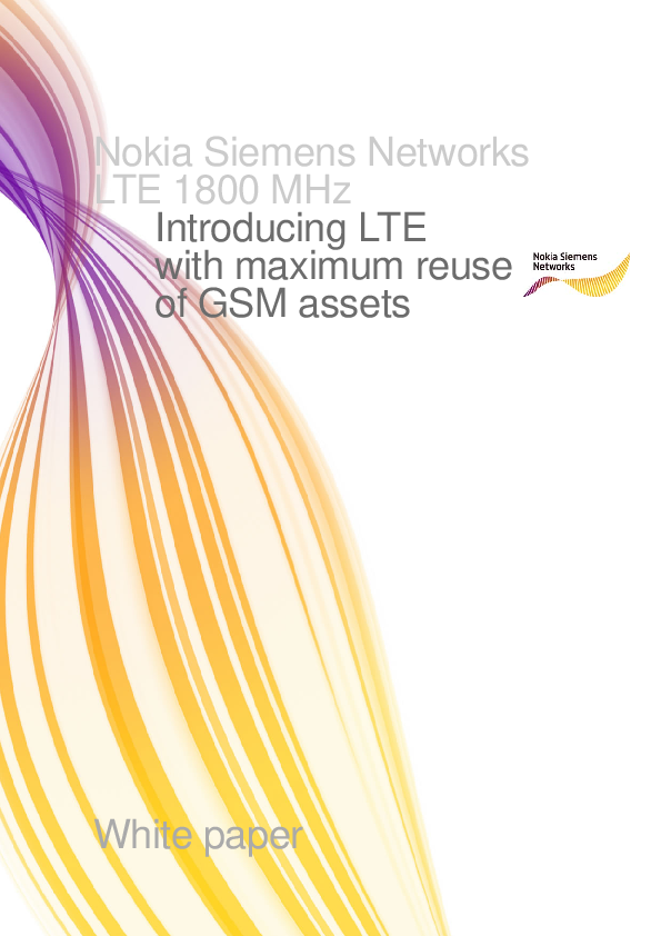 (PDF) Nokia Siemens Networks LTE 1800 MHz Introducing LTE with maximum ...