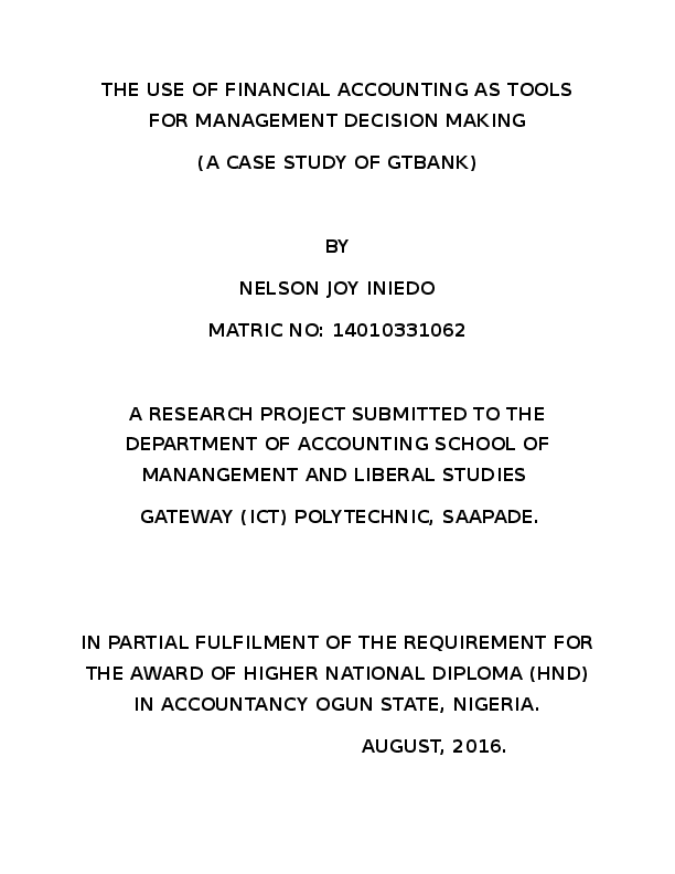 (DOC) THE USE OF FINANCIAL ACCOUNTING AS TOOLS FOR MANAGEMENT DECISION ...