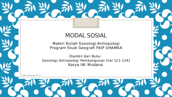 (PPT) Modal Sosial