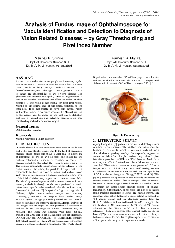 (PDF) Analysis of Fundus Image of Ophthalmoscope for Macula Identification and Detection to ...