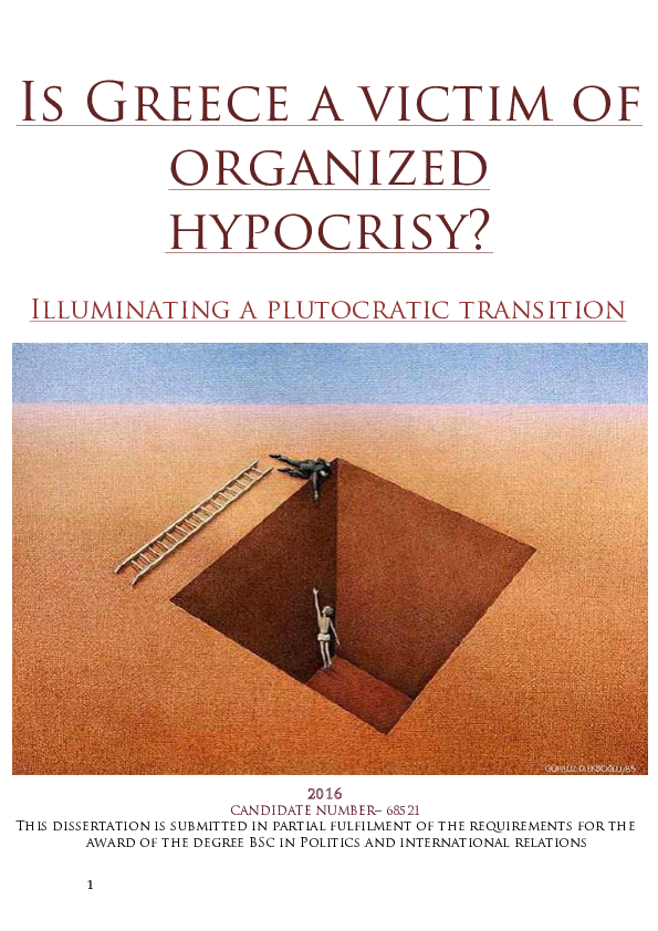(PDF) Is Greece a Victim of Organised Hypocrisy? Illuminating a ...