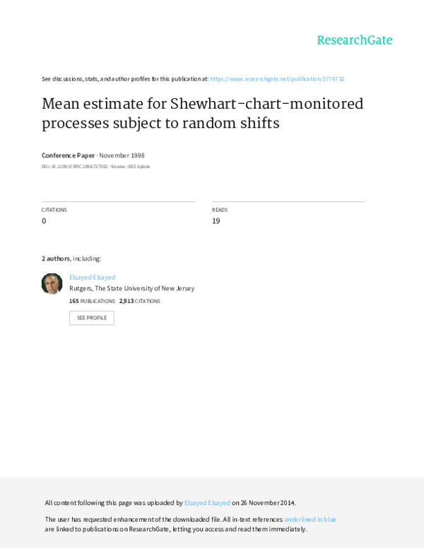 (PDF) Mean estimate for Shewhart-chart-monitored processes subject to ...